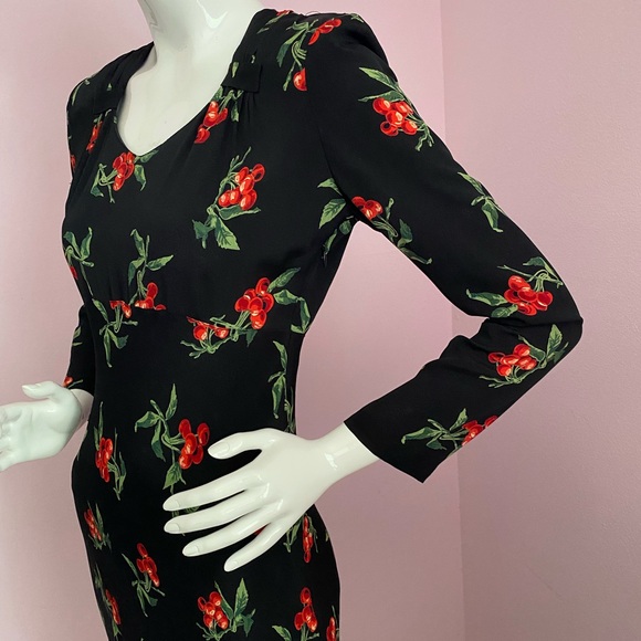 Carole Little | Dresses | Vintage Carol Little Midi Dress Cherries ...